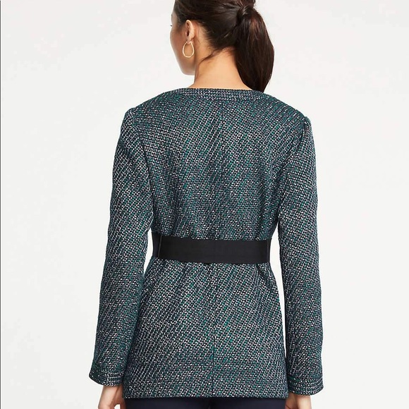 Ann Taylor | Jackets & Coats | Belted Tweed Jacket Ann Taylor Xs | Poshmark
